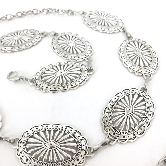 Unbranded | Accessories | Womens Western Concha Belt Silver Tone Metal ...